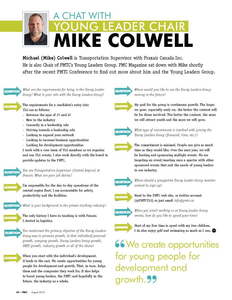 A Chat With Young Leader Chair Mike Colwell – The Rear View Mirror, TRVM