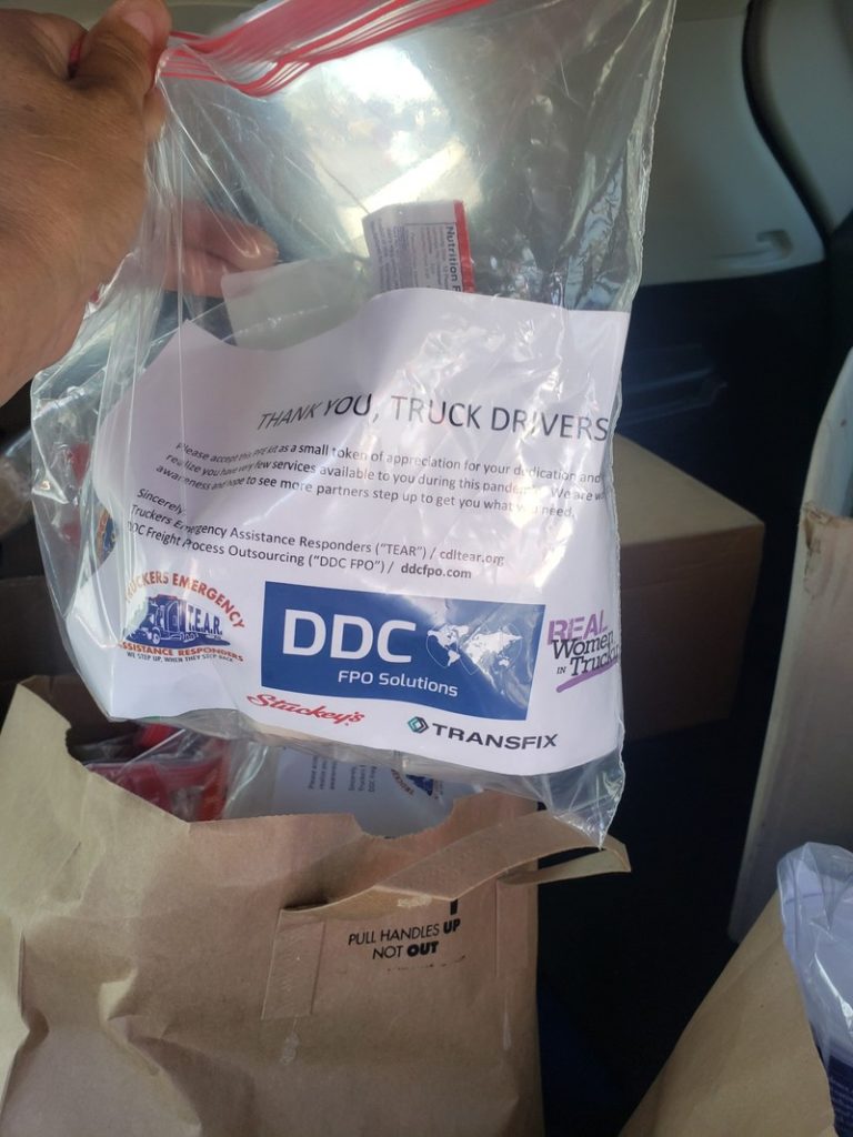 Truck Drivers Receive Personal Protective Equipment (PPE) Kits with the ...