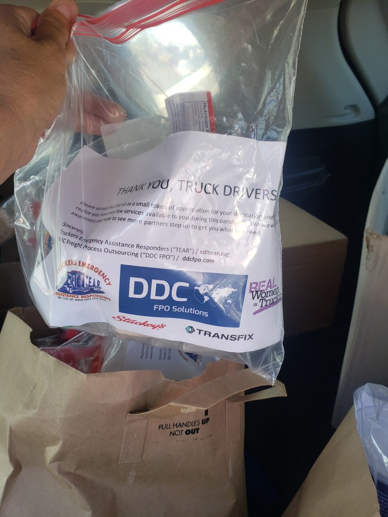 Truck Drivers Receive Personal Protective Equipment (PPE) Kits with the ...